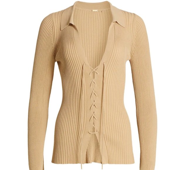 cult gaia | Sweaters | New Cult Gaia S Tie Faye Ribbed Knit Cardigan ...